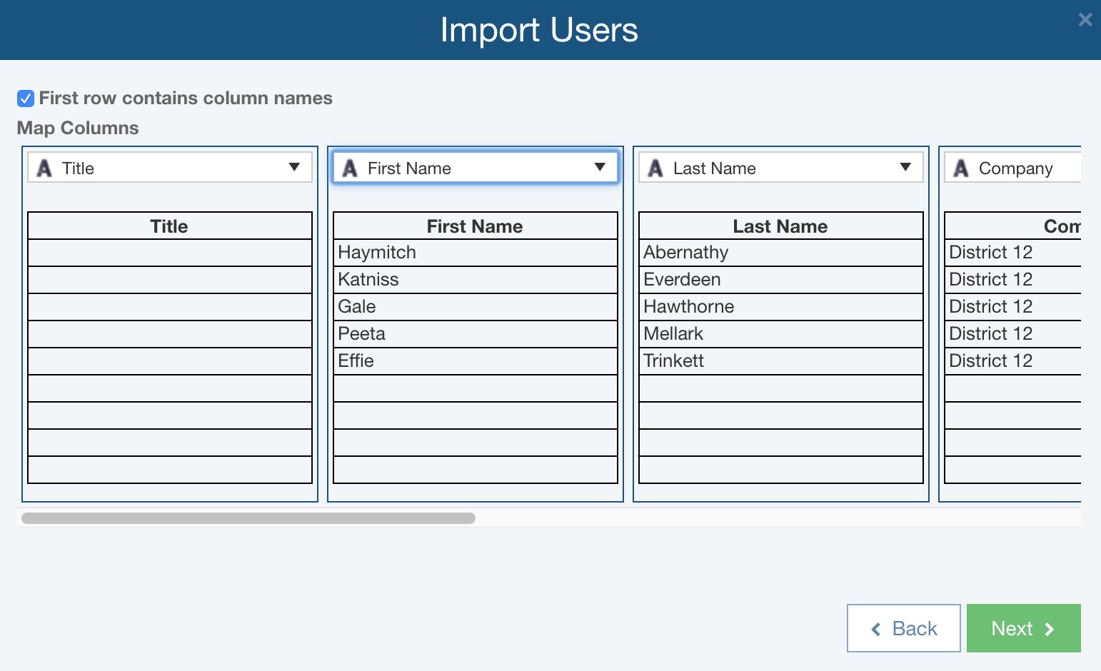 Importing and Exporting Users